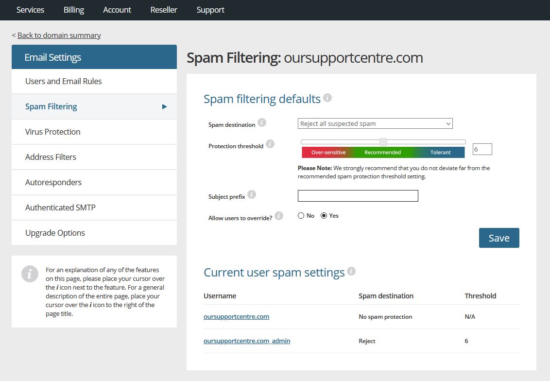 How to configure spam filtering - Support Centre - Register365 How to configure spam filtering - Support Centre - Register365