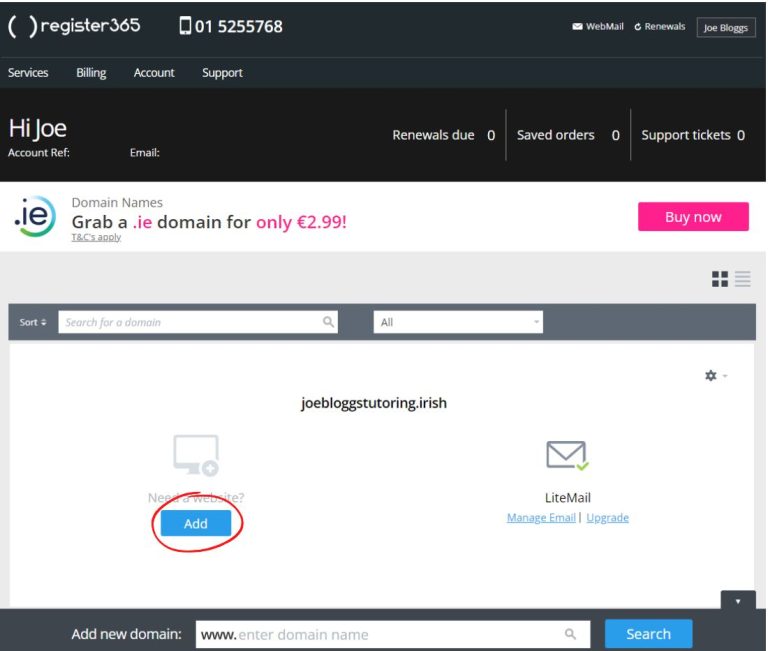 How do I activate my free Website Builder? - Support Centre - Register365