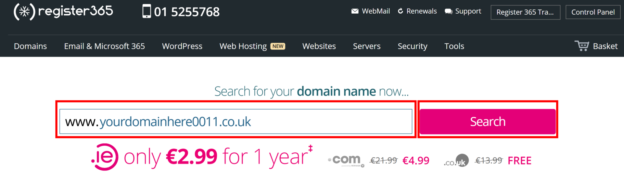 How to Register a Domain Name - Support Centre - Register365